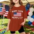 Angala Toddler Girls T Shirts Short Sleeve Crew Neck American Flag ...