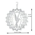 Stainless Steel Wind Spinner-3D Hummingbird Flowing-Light Effect Decor ...