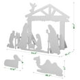 10 PCS Outdoor Nativity Scene Lighted Christmas Family Yard Decoration Nativity Sets ...