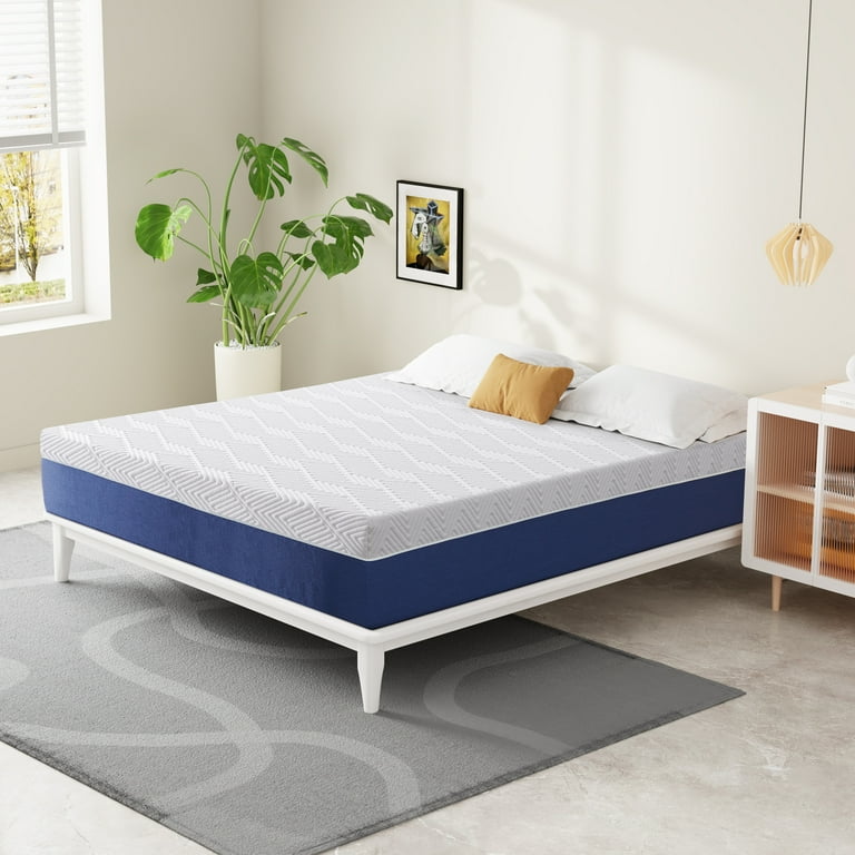 Queen Mattress Lecuneey 10 Medium Gel Memory Foam Mattress in a Box for Pressure Relief Adult