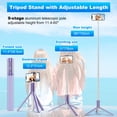 TONEOF 60in Extendable Bluetooth Selfie Stick Tripod with Remote for ...