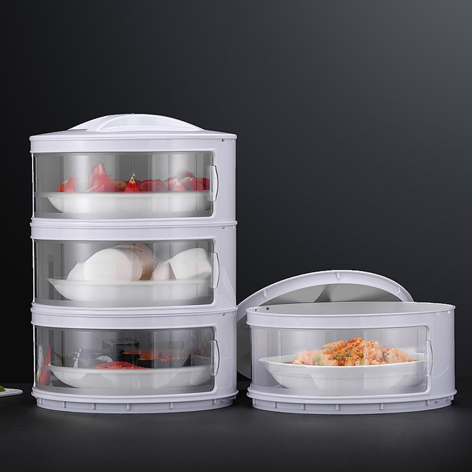 kiskick Kitchen Stackable Insulation Dust Proof Food Leftover Container ...