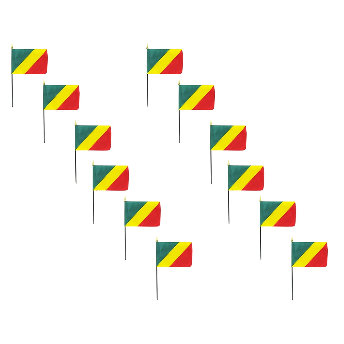 12 pack - Congo 4" x 6" Stick Flag - Walmart.com