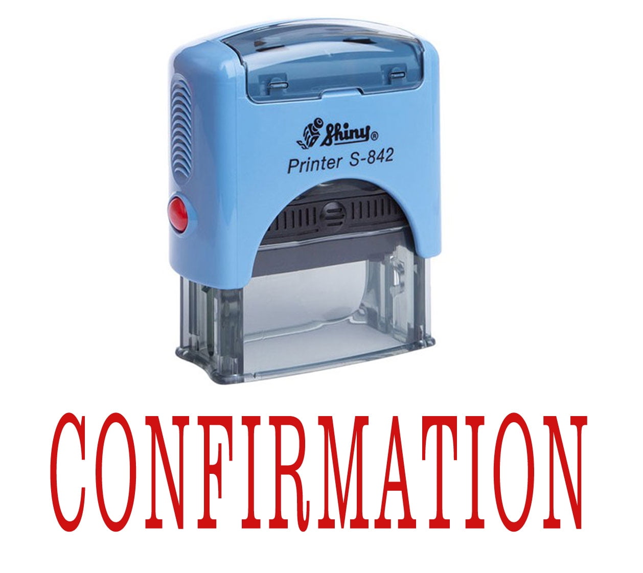 CONFIRMATION Self Inking Rubber Stamp Custom Shiny Office Stationary ...