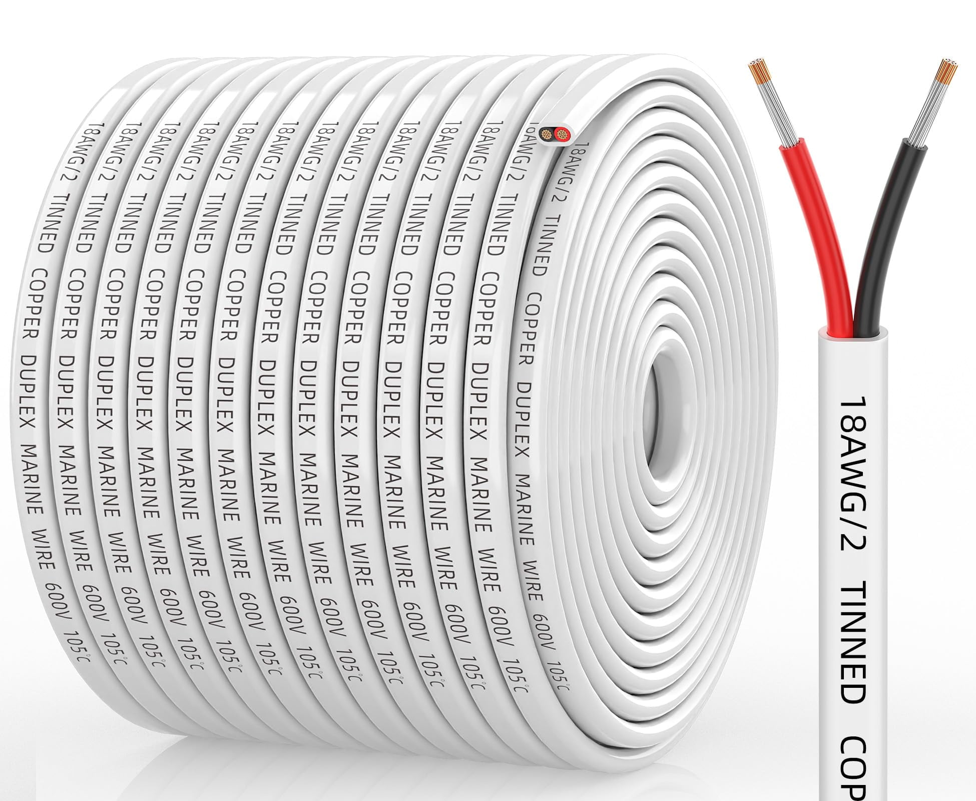 Cable Marine Wire CONEPY dúplex 18/2, calibre 18, grado marino, 60,9 m | Walmart en línea