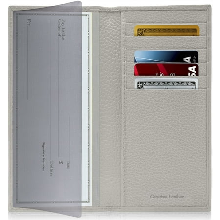 Genuine Leather Checkbook Cover For Men And Women - Checkbook Holder ...