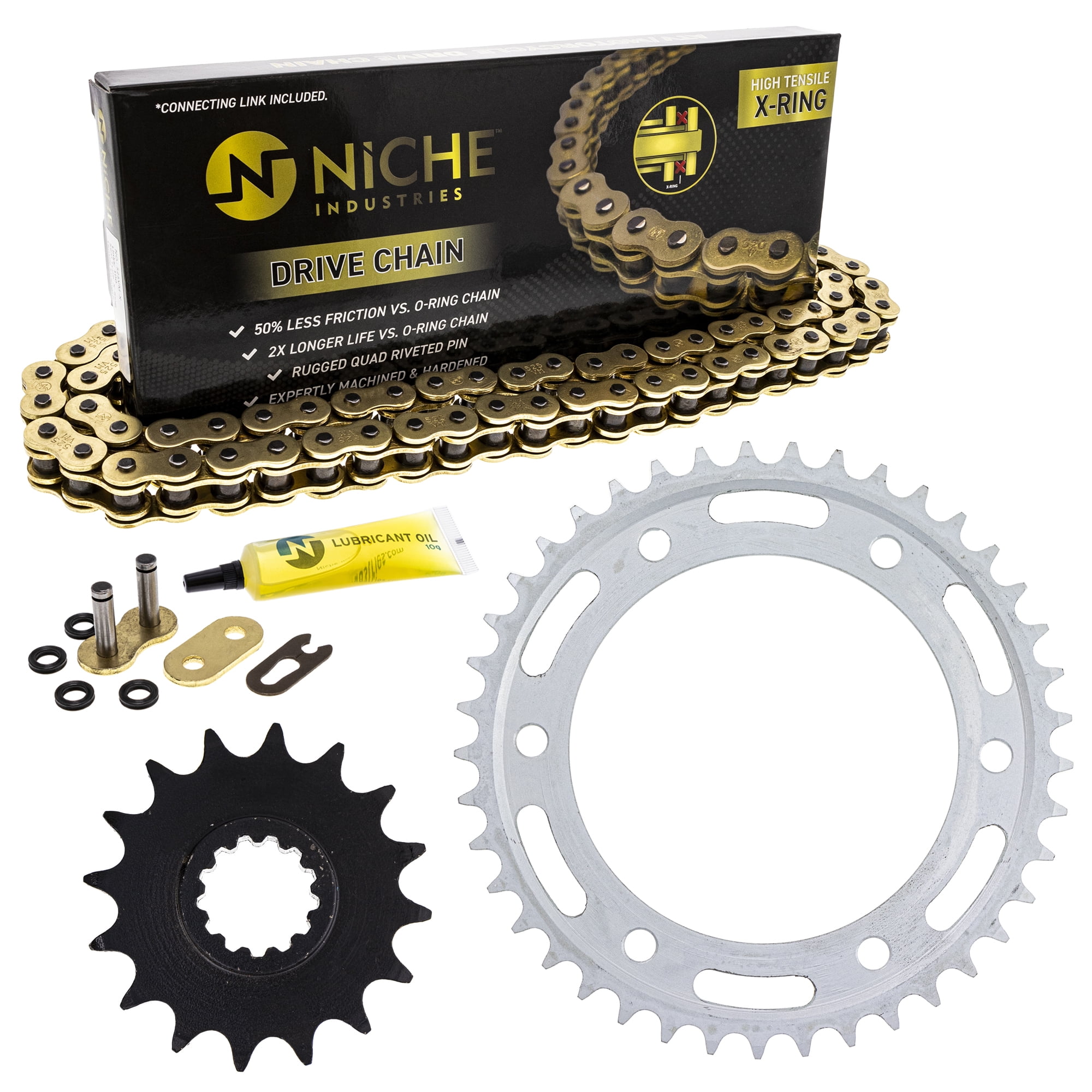 Niche Sprocket Chain Set for Honda CBR600RR 16/41T 525 X-Ring ...