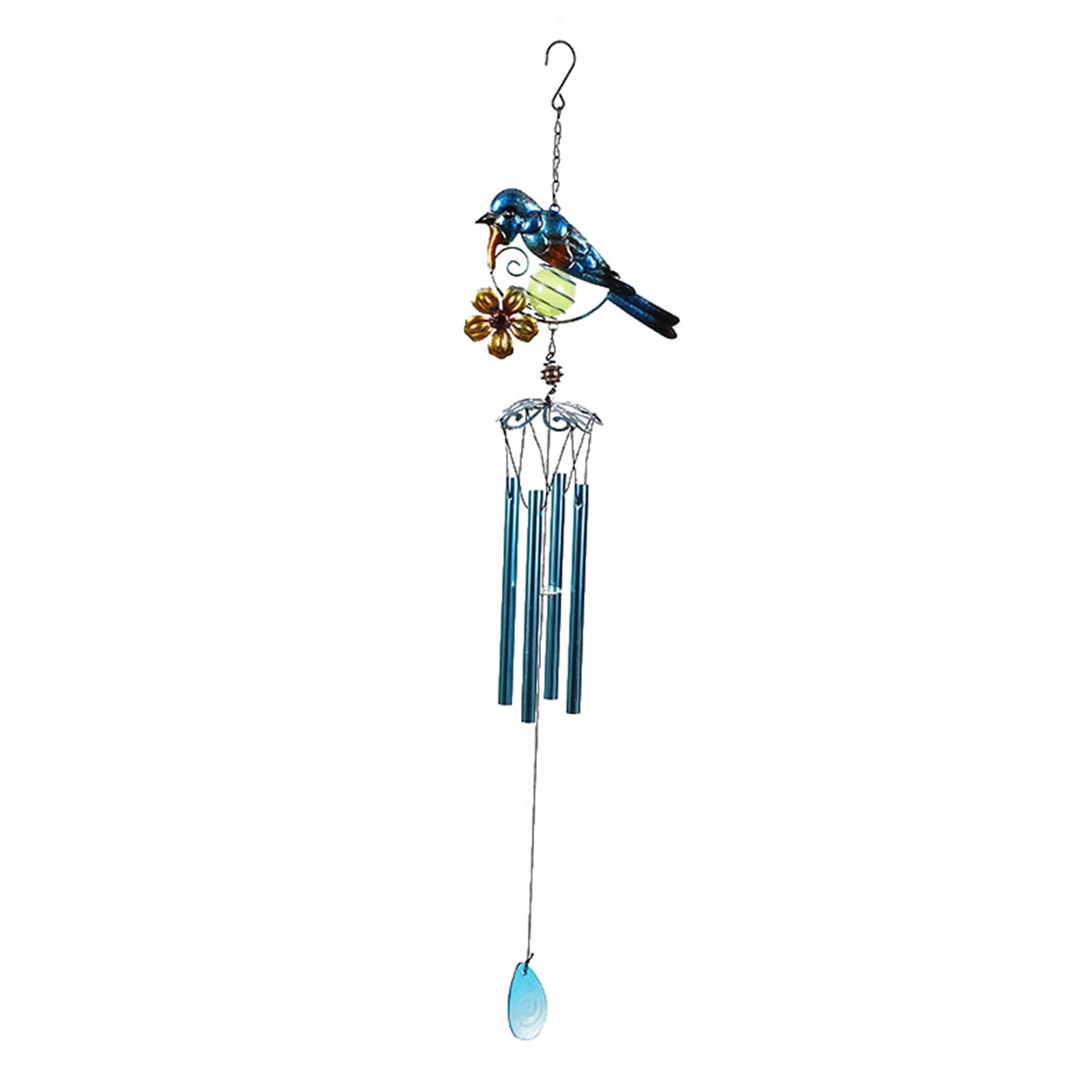 HYmarket Fluorescent Bird Wind Chime - Glowing Ball, Metal Bell ...