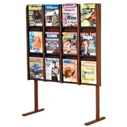 Wooden Mallet Brochure Display with 4 Pockets in Mahogany - Walmart.com