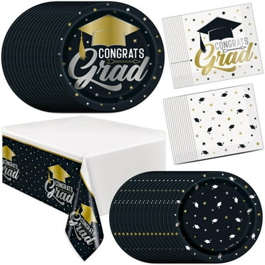 Birthday Galore Graduation Party Tableware Set, Plates and Napkins for ...