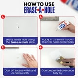 Erase-A-Hole Wall Filler, White, All-Purpose, Sandable, Durable, 1 Pack ...