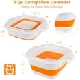 Collapsible Colander Set with Strainer Bowl, 2 in 1 Fruit Washing ...