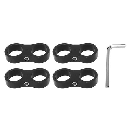 Fuel Line Tubing Mounting Clamps, Black Reusable 12AN Rust Proof Hose ...