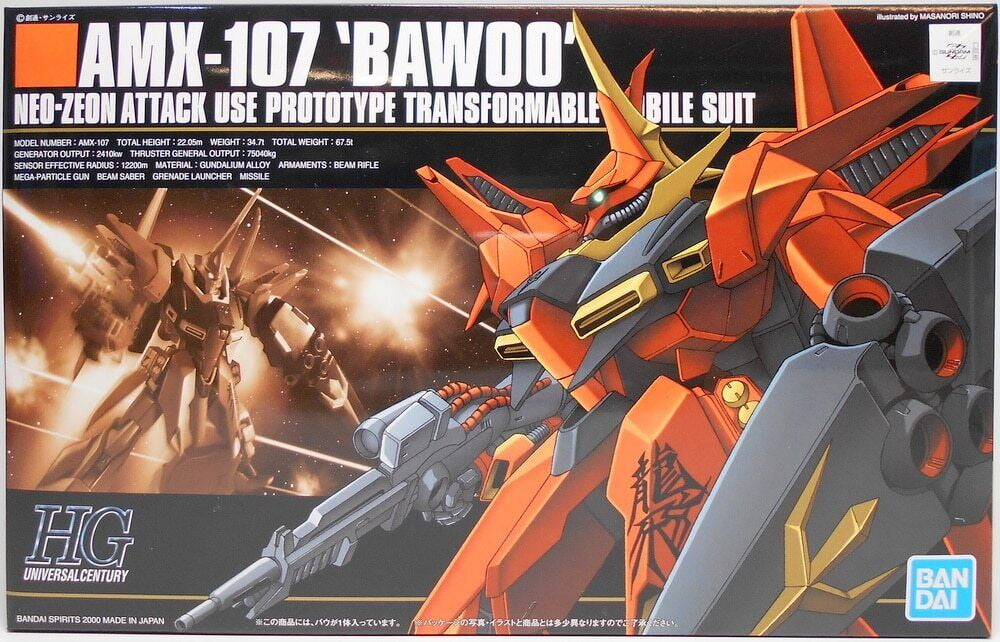 Bandai HGUC Gundam AMX-107 Bawoo HG 1/144 Scale Model Kit - Walmart.com