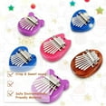 8 Key Mini Kalimba, Finger Thumb Piano with Accessory Pendant , Exquisite Finger Piano Ornaments ...