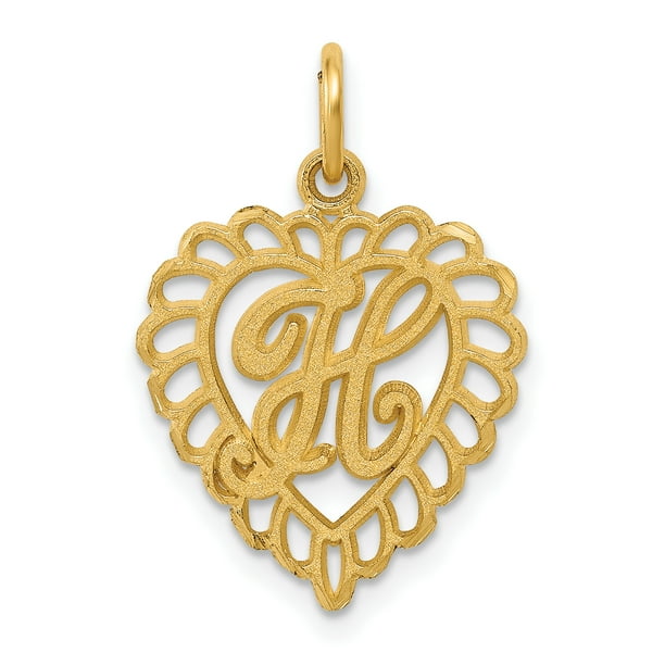 IceCarats - 14kt Yellow Gold Initial Monogram Name Letter H Pendant ... IceCarats - 14kt Yellow Gold Initial Monogram Name Letter H Pendant ...