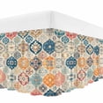 Bohemian Texture Bed Skirt California King Size 16 Inch Drop, Vintage ...