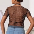 Tanghaowl Womens T Shirts, Women See Through Pearl Rhinestone Beaded ...