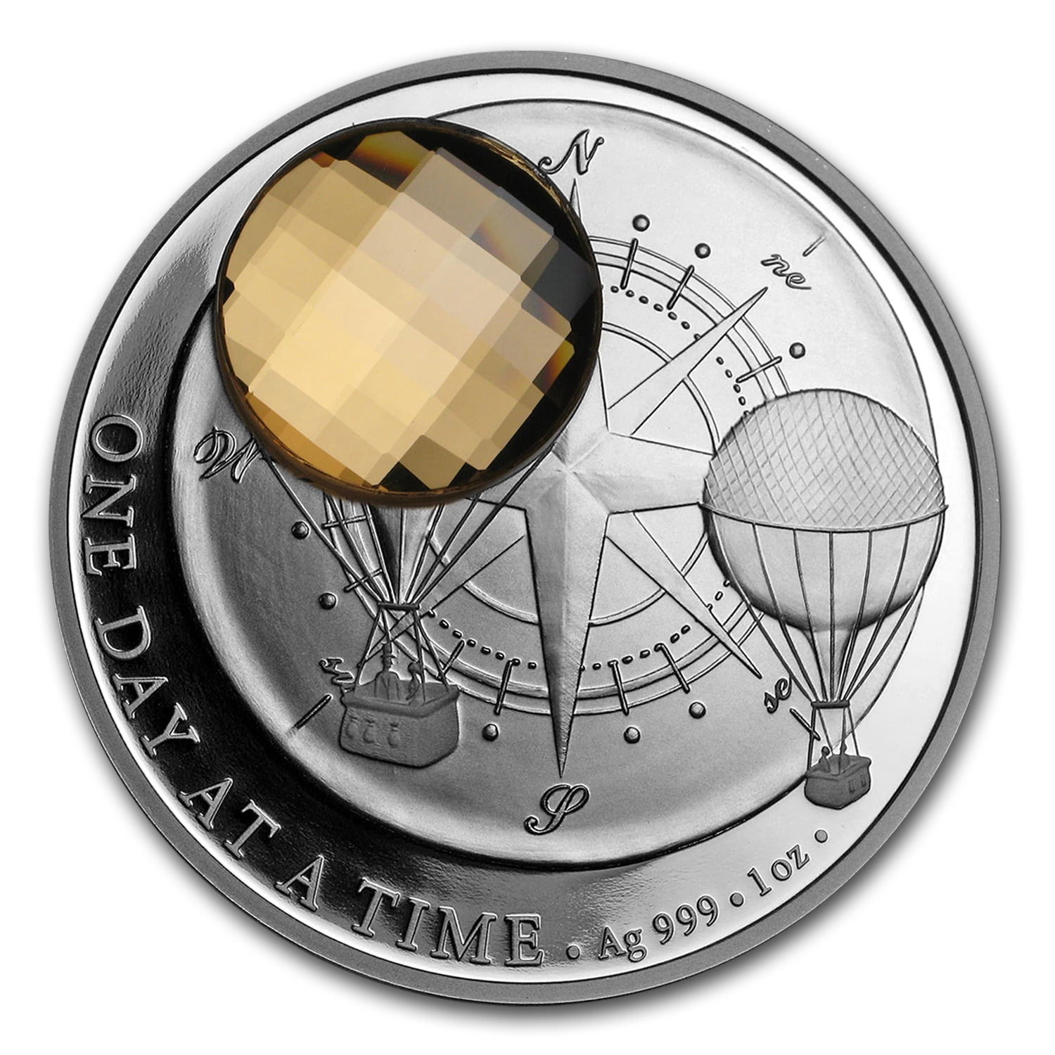 2017 Niue 1 oz Silver Crystal Coin One Day At A Time (Honey) - Walmart.com