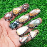 Kirti Impex Fashion Set: 20 pcs Silver Plated Handmade Rings with ...