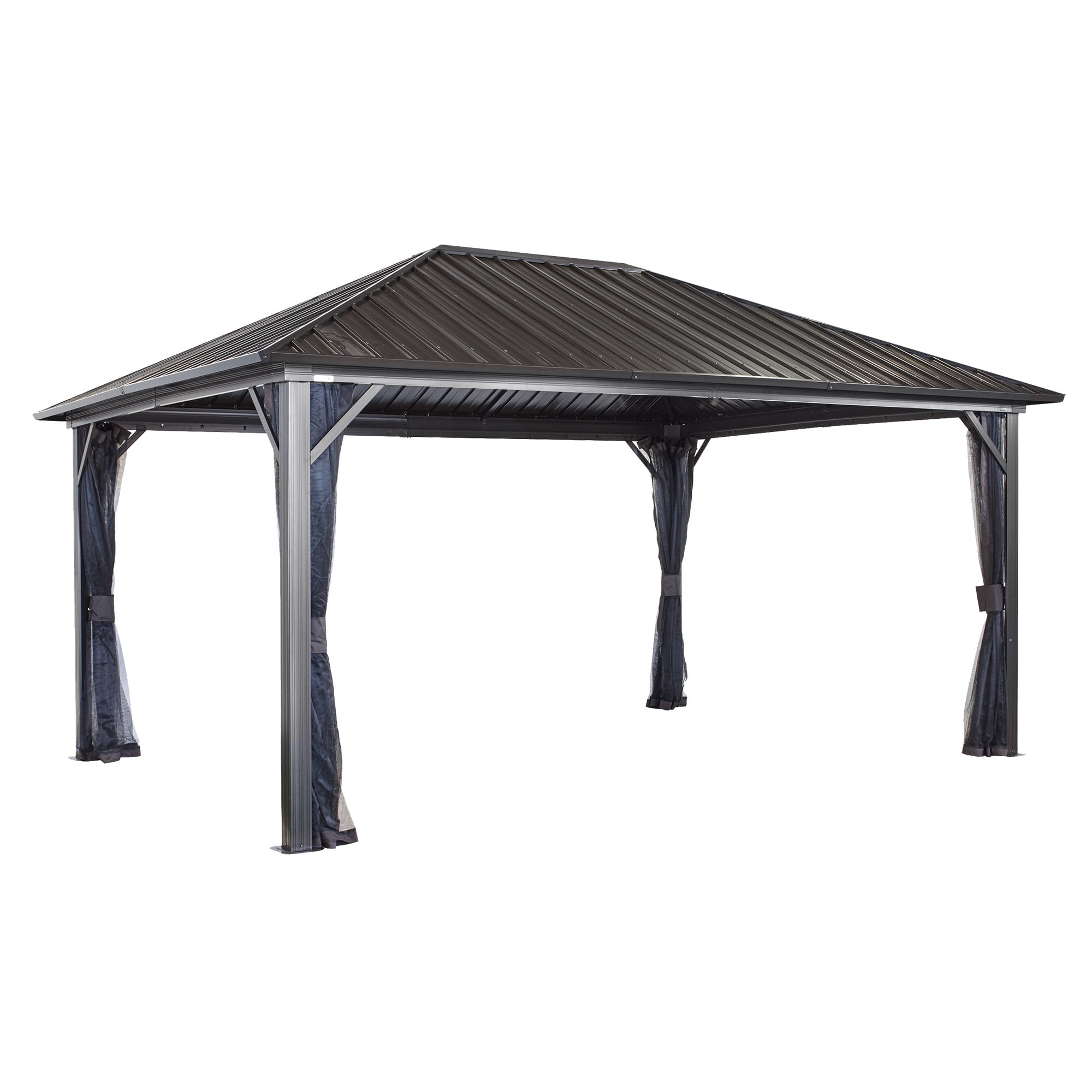 Click here for Sojag Genova 12 X 16 X 10 Ft Dark Brown Gazebo 12... prices