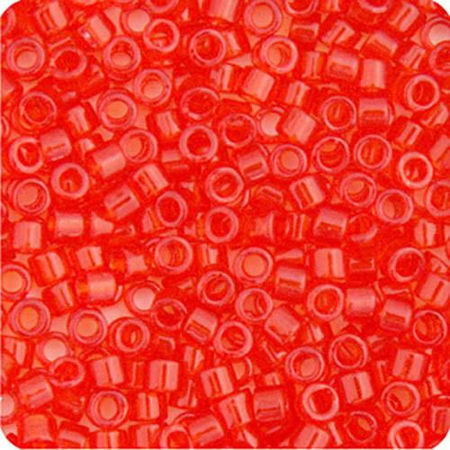 Click here for Miyuki Delica 11/0 Rd Red/Orange Transparent 11/0 prices