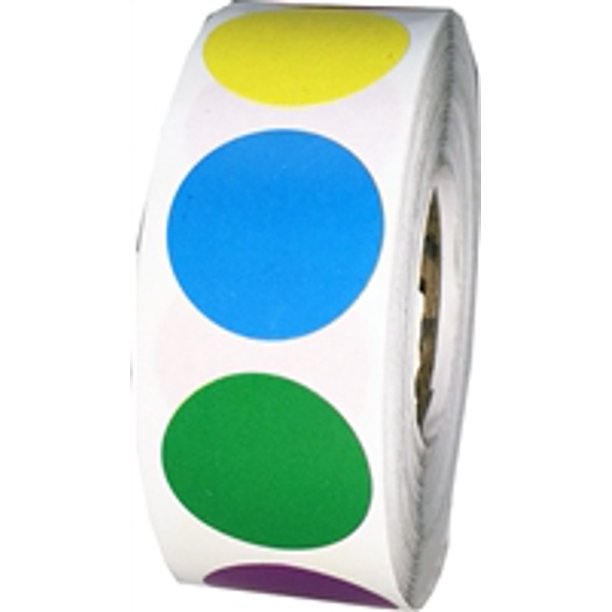 Multicolor Circle Dot Stickers | 0.75" Inch Round | 500 Pack - Walmart ...