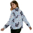 DISNIMO Horse Floral Printed Jackets for Women Casual Sweatshirts Long ...