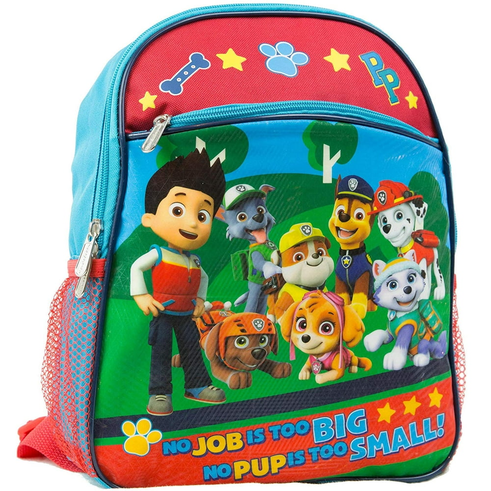 Nick Jr. - Nickelodeon Paw Patrol 12" Toddler Backpack With 8 Paw ...