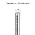 Uxcell Fully Threaded Rod M8 x 180mm 1.25mm Thread Pitch 304 Stainless ...