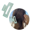 Aellinatey Korean Style Checkered Acrylic Hair Clip Headdress For ...