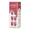 KISS imPRESS Color Press-on Manicure - Peanut Pink, Short - Walmart.com