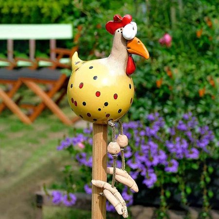 Tatum88 Starlight-hen Garden Decoration, Chicken Statues Garden ...