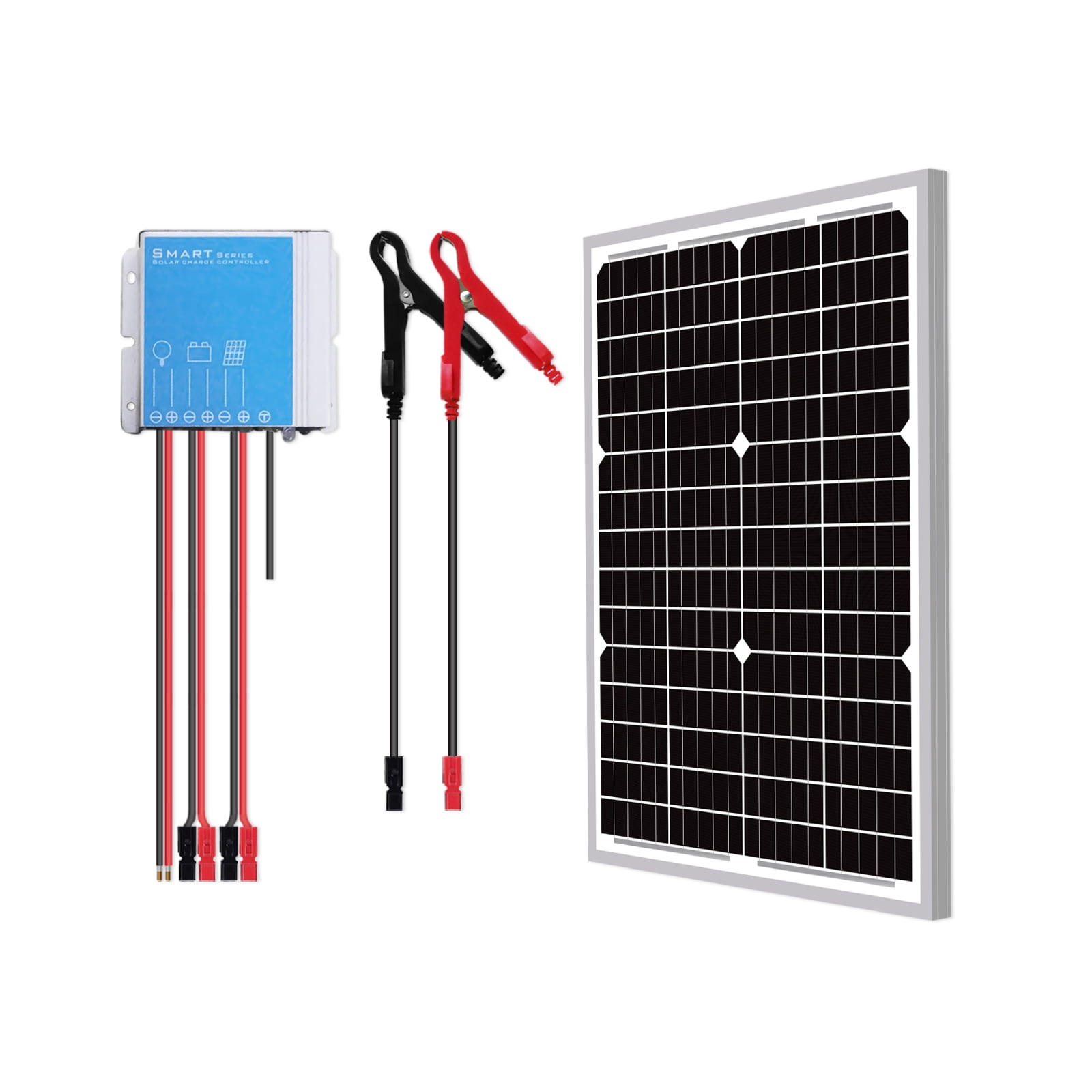 Newpowa 30 Watts 24Volts Waterproof Solar Panel Kit, 30W 24V Mono Solar ...
