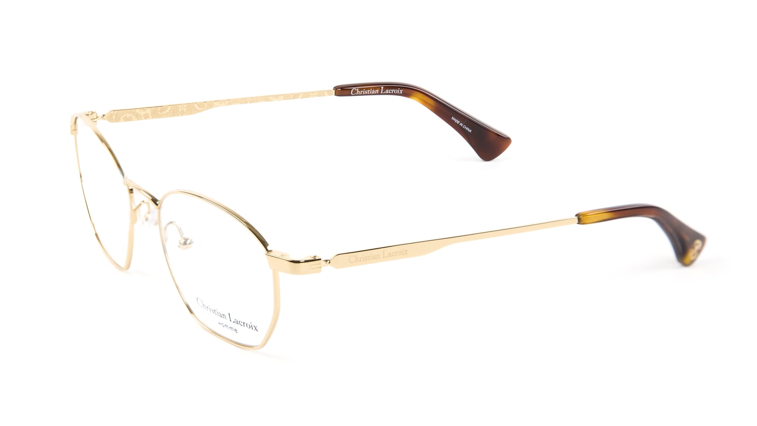 Christian LaCroix Metal Hexagon Eyeglass Frames CL4006 52mm Gold ...