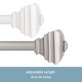 Kenney Jayden Window Curtain Rod, 3/4" Diameter, 36"-66" Length, Pewter ...