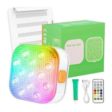 Miumaeov 12V 38W Pool Light Underwater Color-Change LED Lights RGB IP68 with Remote - Walmart.com