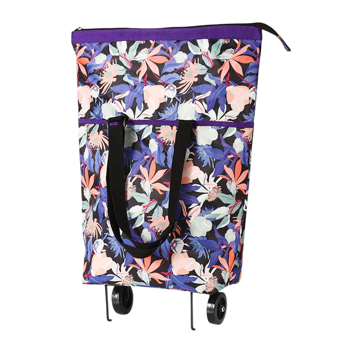 Carrito de compras plegable multifuncional con tirador manual, carrito ...