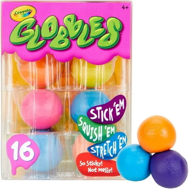 Crayola Globbles Squishy Balls, 3 Count, Sticky Fidget Toys for Kids ...