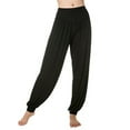 SAYFUT Women's Super Soft Yoga Pilates Pants Harem Hippie Palazzo Wide ...