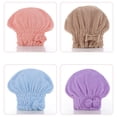 Coral Fleece Hair Drying Cap Korean Bow Princess Hat High Density Super ...
