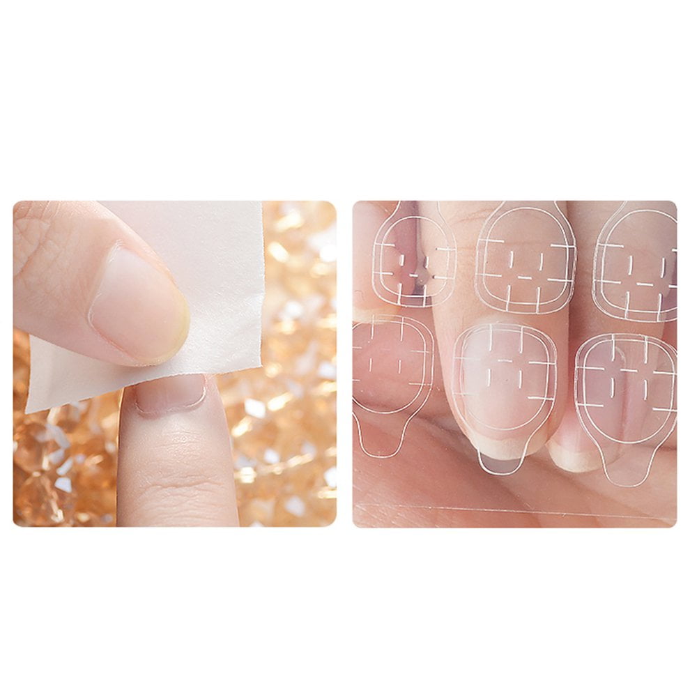 MANZILIN Invisible Nail Stickers Waterproof Nails Double-sided Adhesive ...