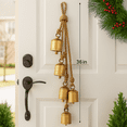 Decorative 4 Harmony Rustic Iron Cluster Bells Garden Relaxing Tranquil ...