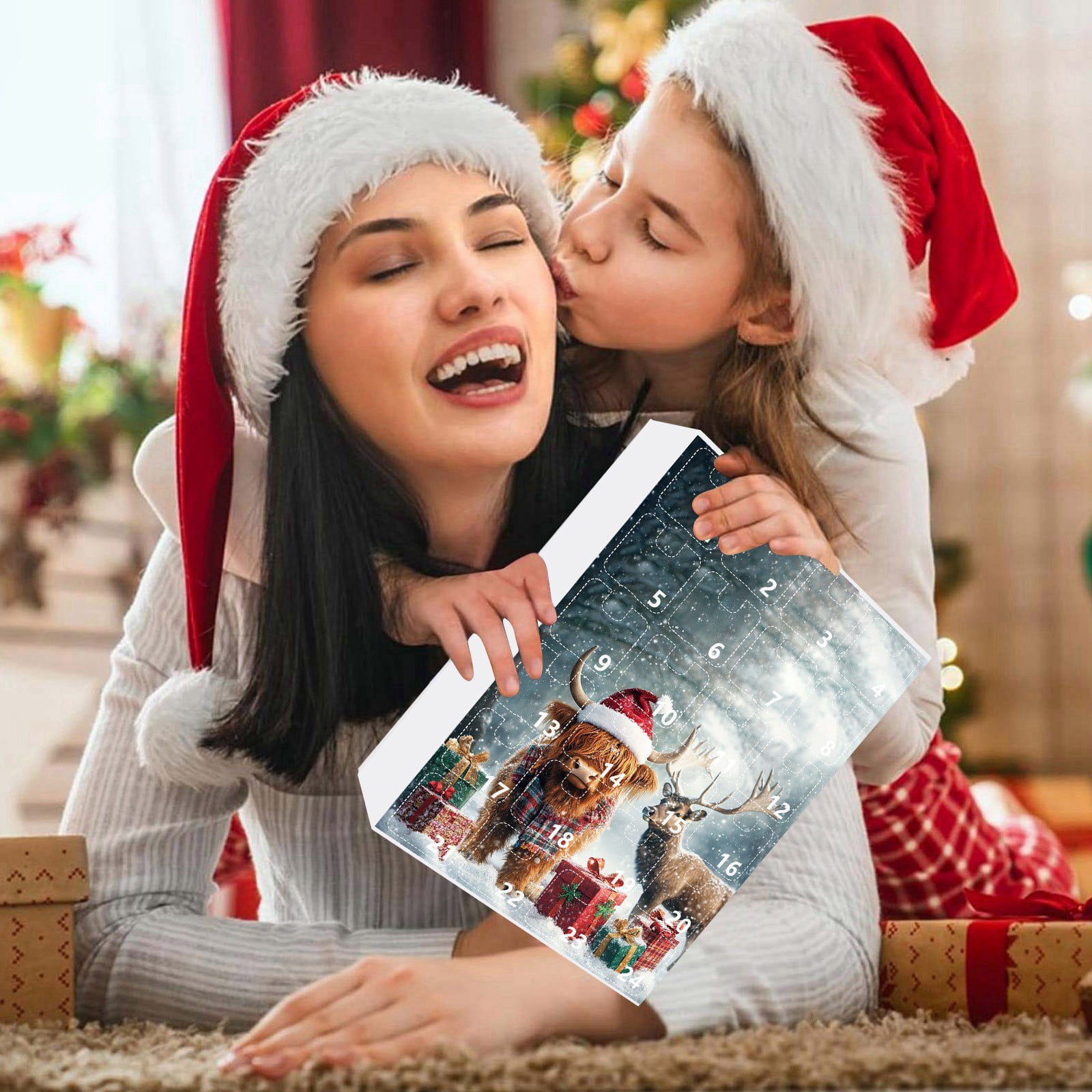 2025 Advent Calendar Countdown Set Featuring 3D Christmas Reindeer and ...