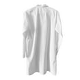 Bcfgryg Men's Long Sleeve Lab Coat White Doctor Work Shirt Button Front ...