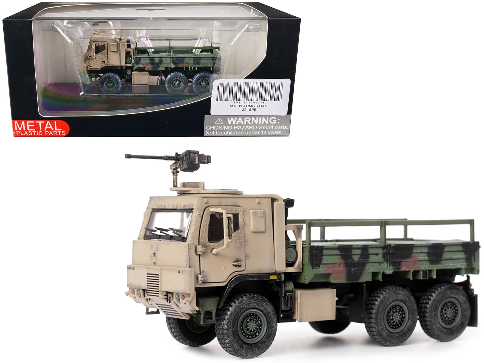 M1083 MTV (Medium Tactical Vehicle) Armored Cab Cargo Truck w/Turret NATO Camouflage "US Army" 1 ...