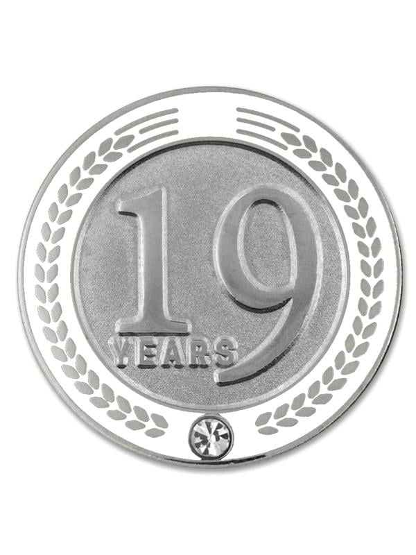 PinMart's 19 Years of Service Award Employee Recognition Gift Lapel Pin ...