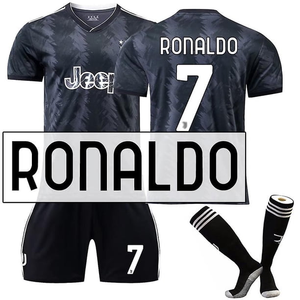 Juventus 22/23 Away Jersey Ronaldo No.7 Soccer Jersey 3-pieces Kits For ...