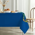 Chilfamy Rectangle Dining Tablecloth - Rainbow Sea Turtle Navy ...