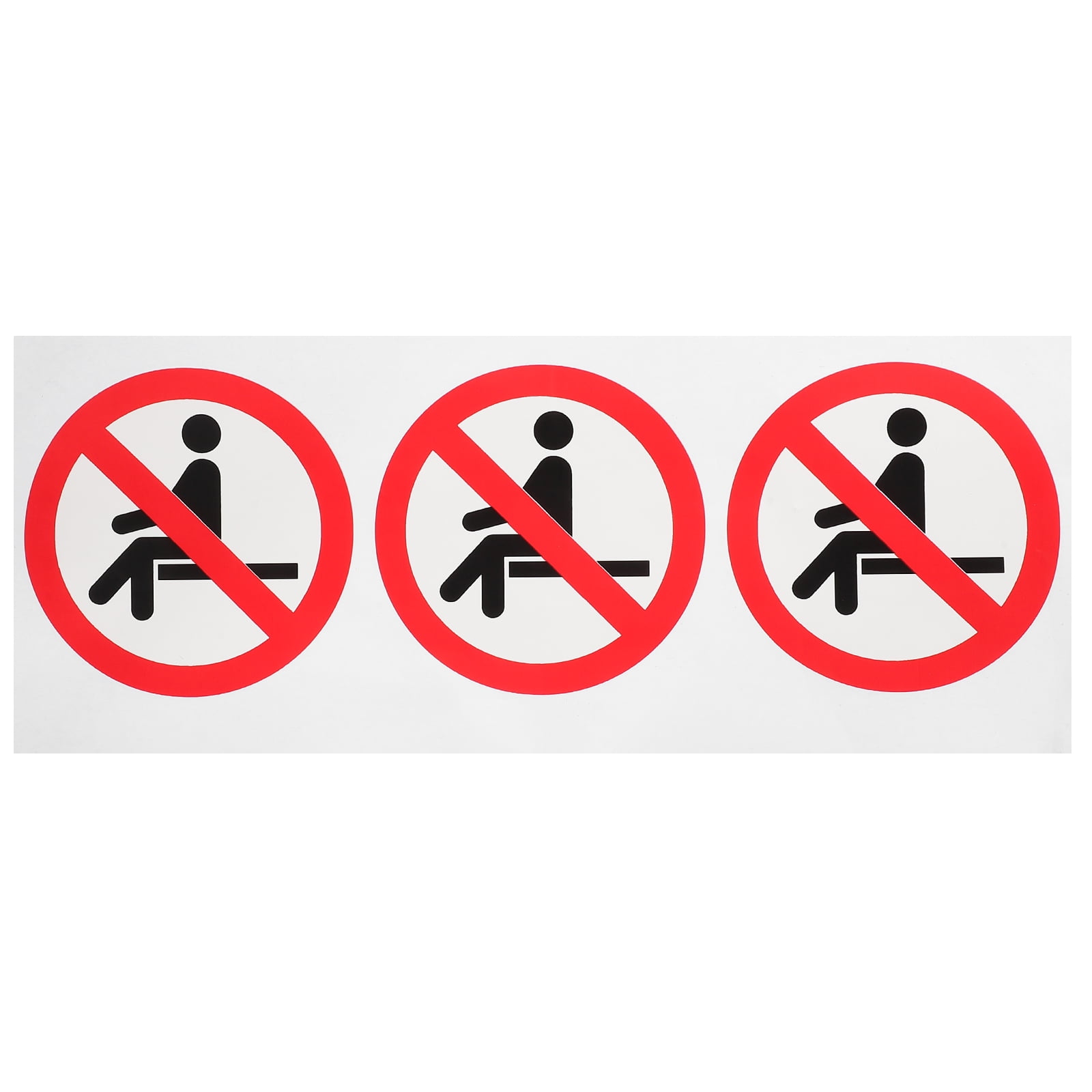 3 pegatinas de advertencia "No sentarse aquí", pegatinas de pared ...